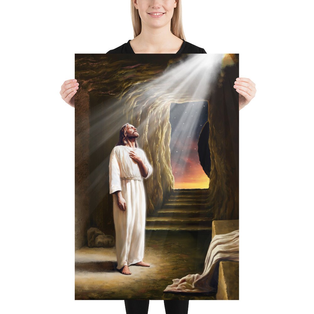 Poster Print, Jesus Art, Lds Art, Resurrection, Jesus Painting, Easter ...