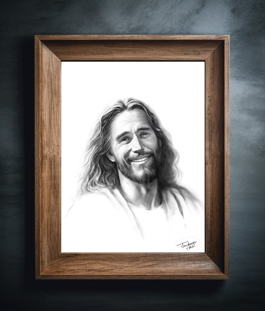 Poster Print, Jesus Christ Portrait, Drawing, LDS Art, Jesus Painting ...