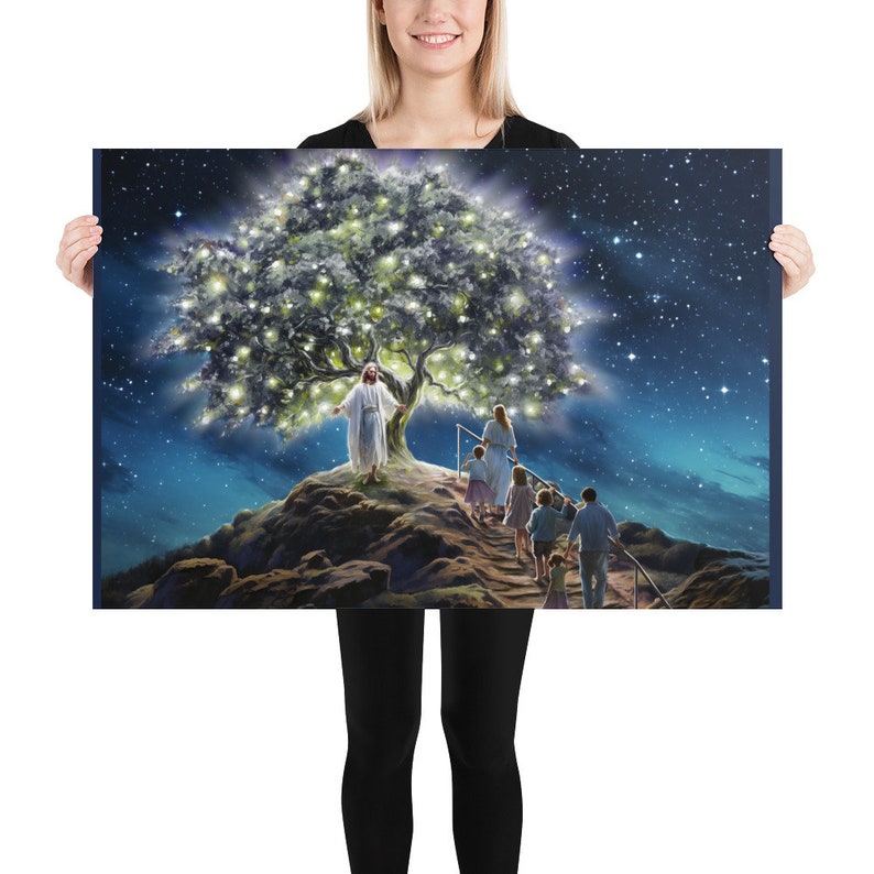Poster Print, Tree of Life, Lehi's Vision, Jesus Christ, LDS Art - Etsy