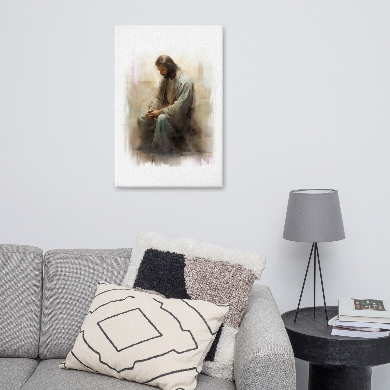 Jesus Christ jesus Christ in Meditation Canvas - Etsy
