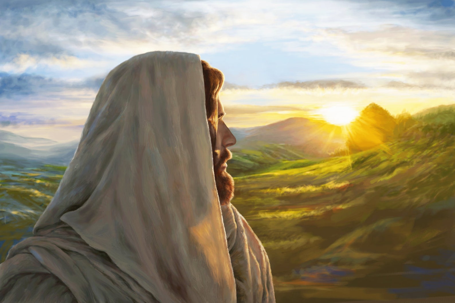 Jesus Christ, Canvas Print, Christian Art, LDS Art, Jesus Art, Jesus ...