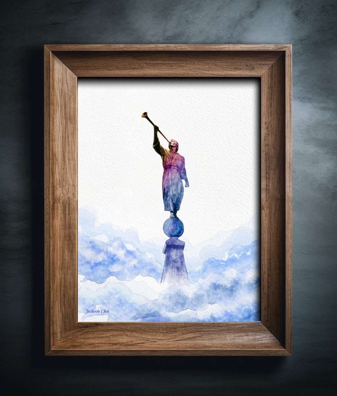 Poster Print, Angel Moroni Statue, LDS Art, Christmas Gift - Etsy