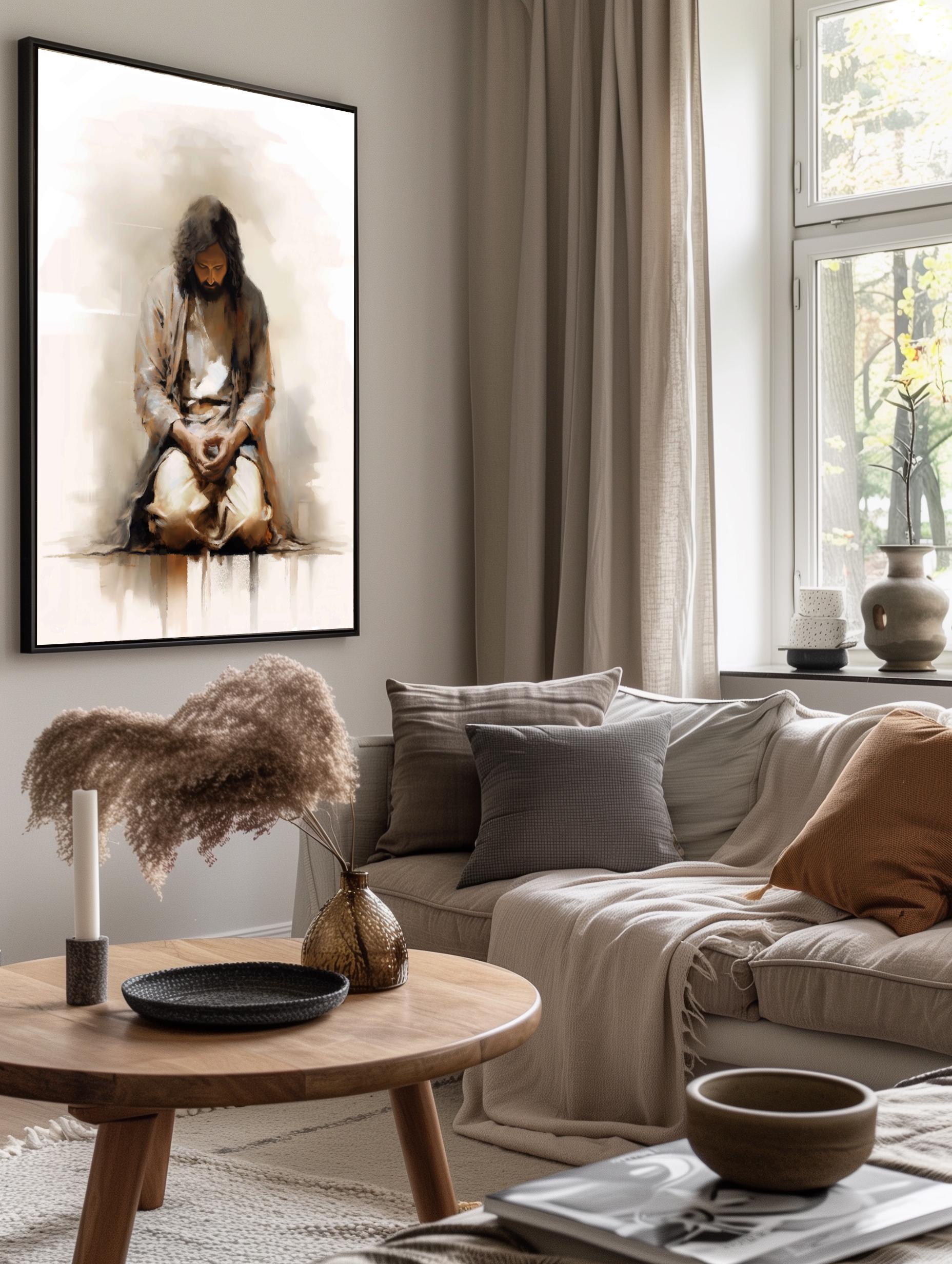 Jesus Christ "humility" Canvas Print, Christian Art, LDS Art, Jesus Art ...