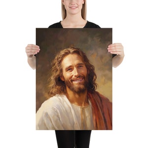 Jesus Christ Poster Print, Jesus Portrait, Christian Wall Art, Religion ...
