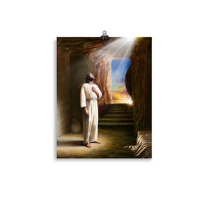 Poster Print, Jesus Art, Lds Art, Resurrection, Jesus Painting, Easter ...