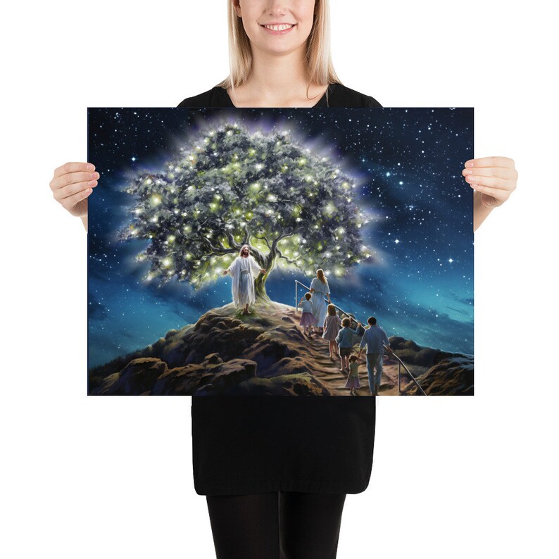 Poster Print, Tree of Life, Lehi's Vision, Jesus Christ, LDS Art ...