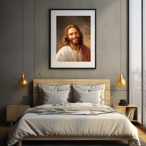 Jesus Christ Poster Print, Jesus Portrait, Christian Wall Art, Home ...