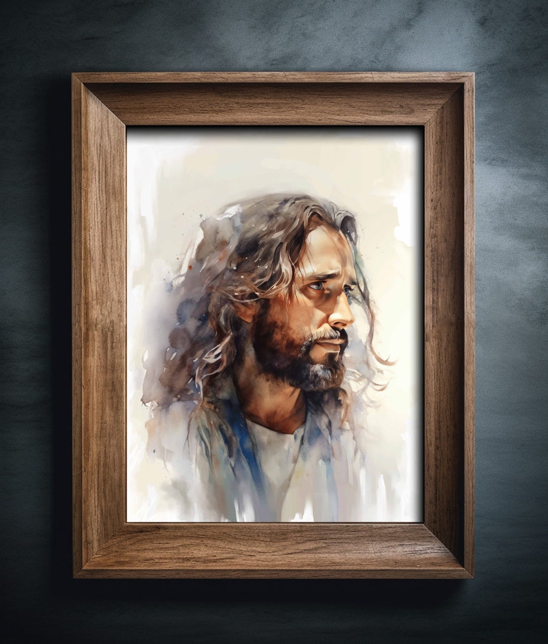 Jesus Christ Poster Print, Jesus Portrait, Christian Wall Art, Home ...