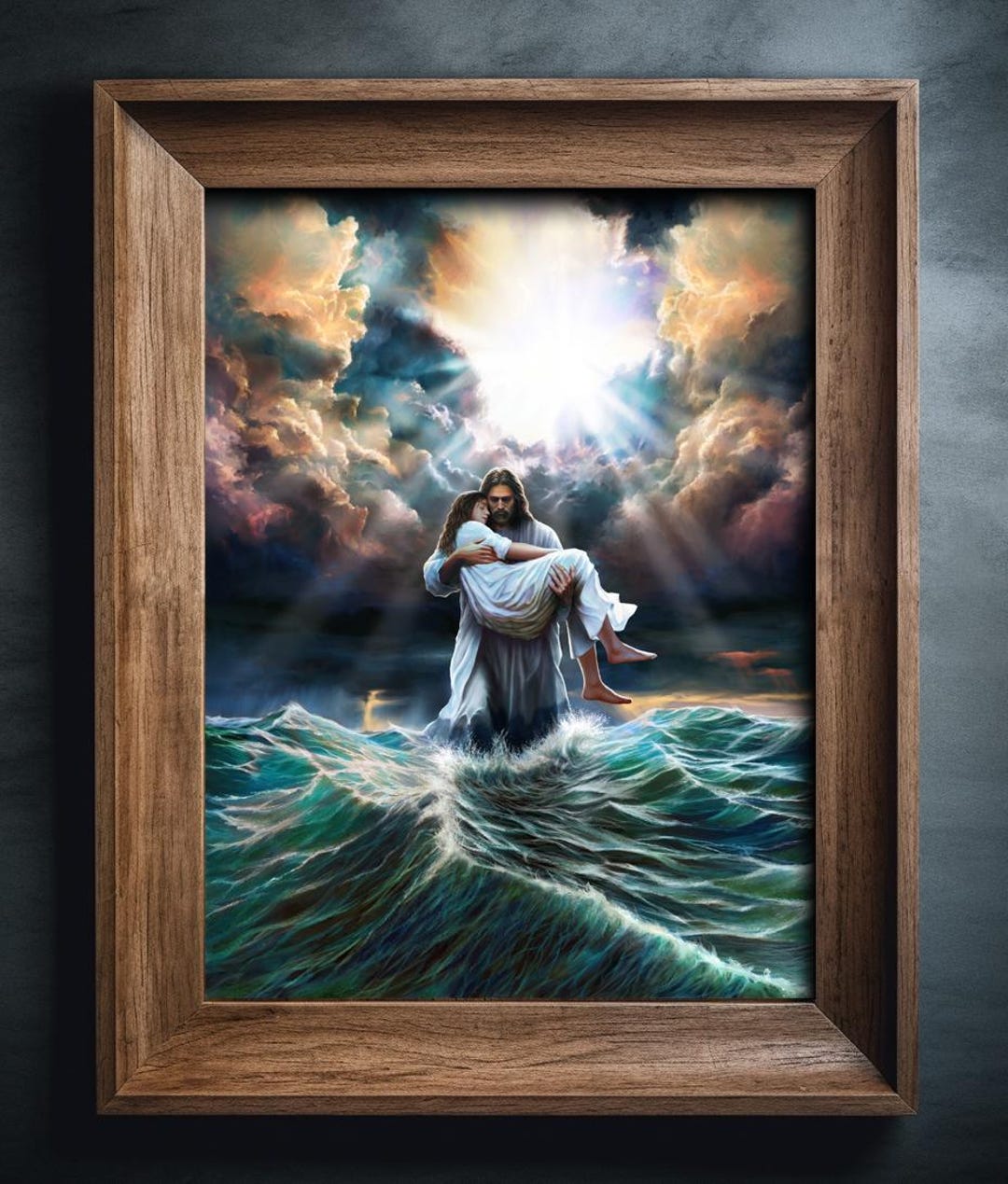 Jesus Christ Poster Print, Jesus Portrait, Christian Wall Art, Home ...