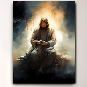 Jesus Christ give Us Strength Canvas Printer, Jesus Christ, Christian ...