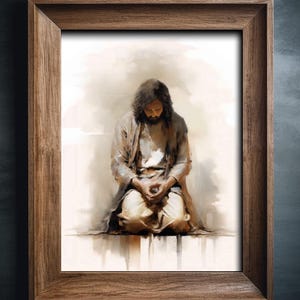 Jesus Christ "humility" Canvas Print, Christian Art, LDS Art, Jesus Art ...