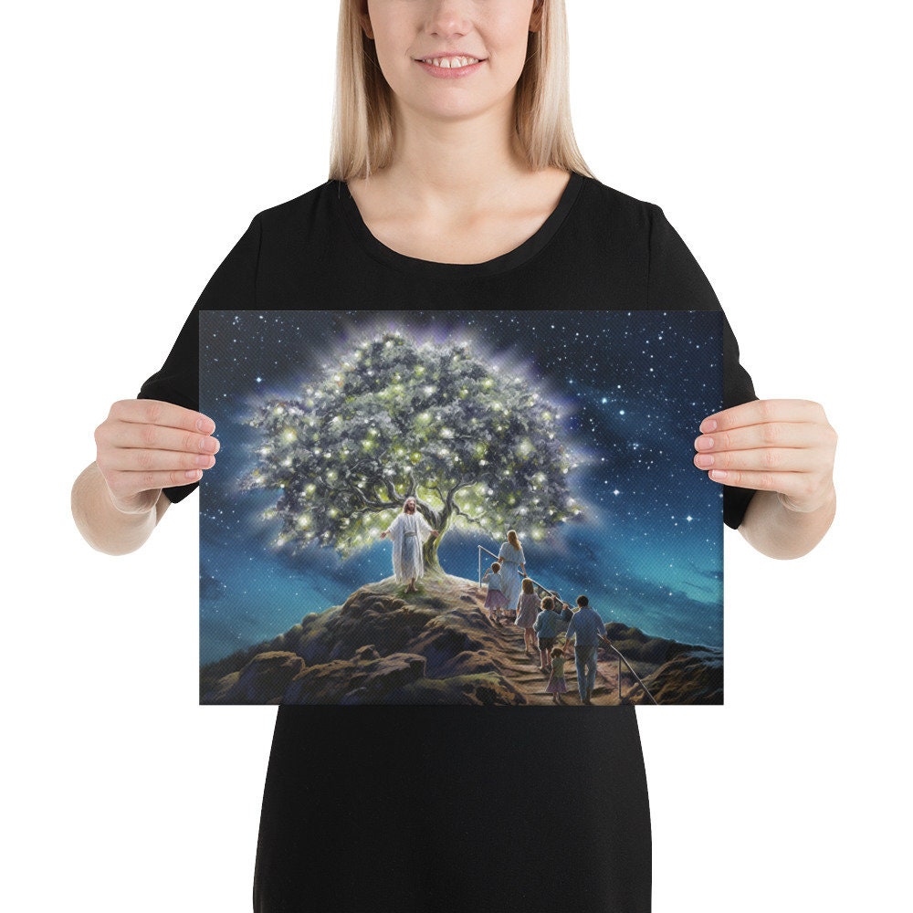 Canvas Print, Tree of Life, Lehi's Vision, Jesus Christ, LDS Art, Jesus ...