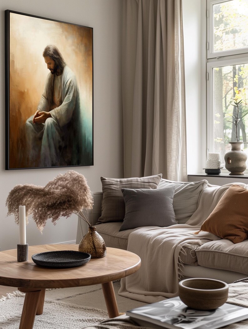Jesus Christ, "jesus Christ in Meditation" Canvas Print, Lds Art ...