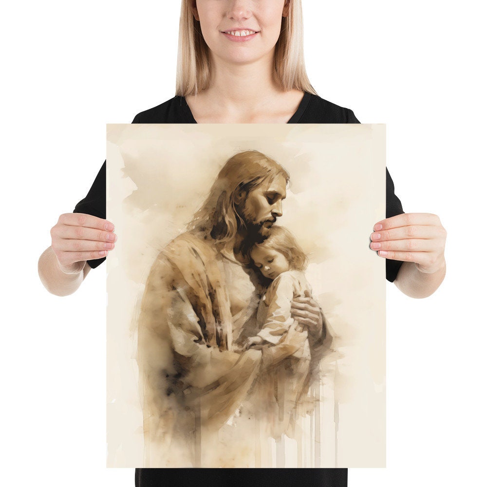 Poster Print, Jesus Christ, Jesus With a Child, LDS Art, Christian Art ...