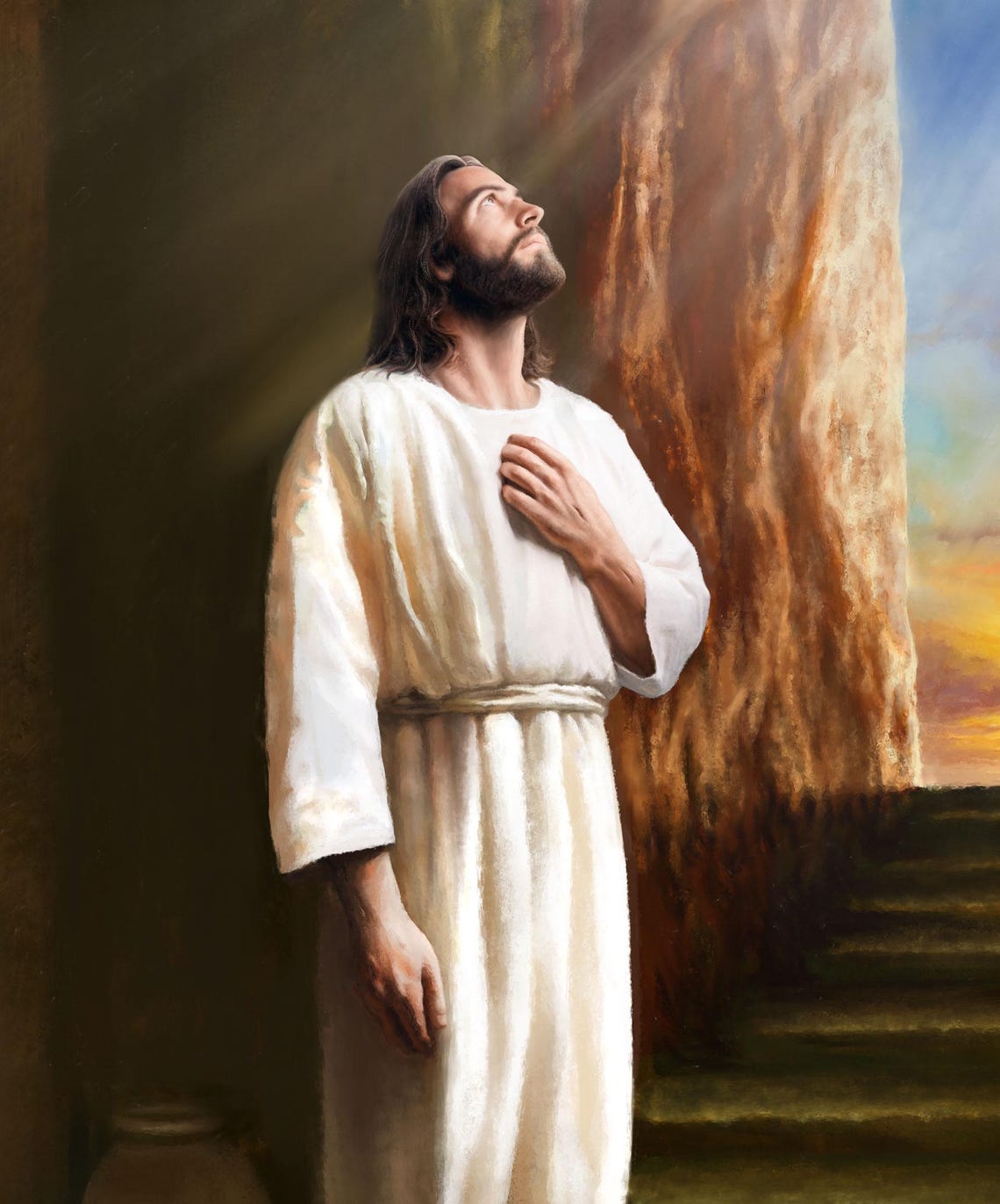 Canvas Print, Jesus Art, Lds Art, Resurrection, Jesus Painting, Easter ...