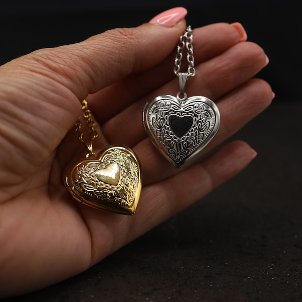 Heart Locket Necklace - Etsy