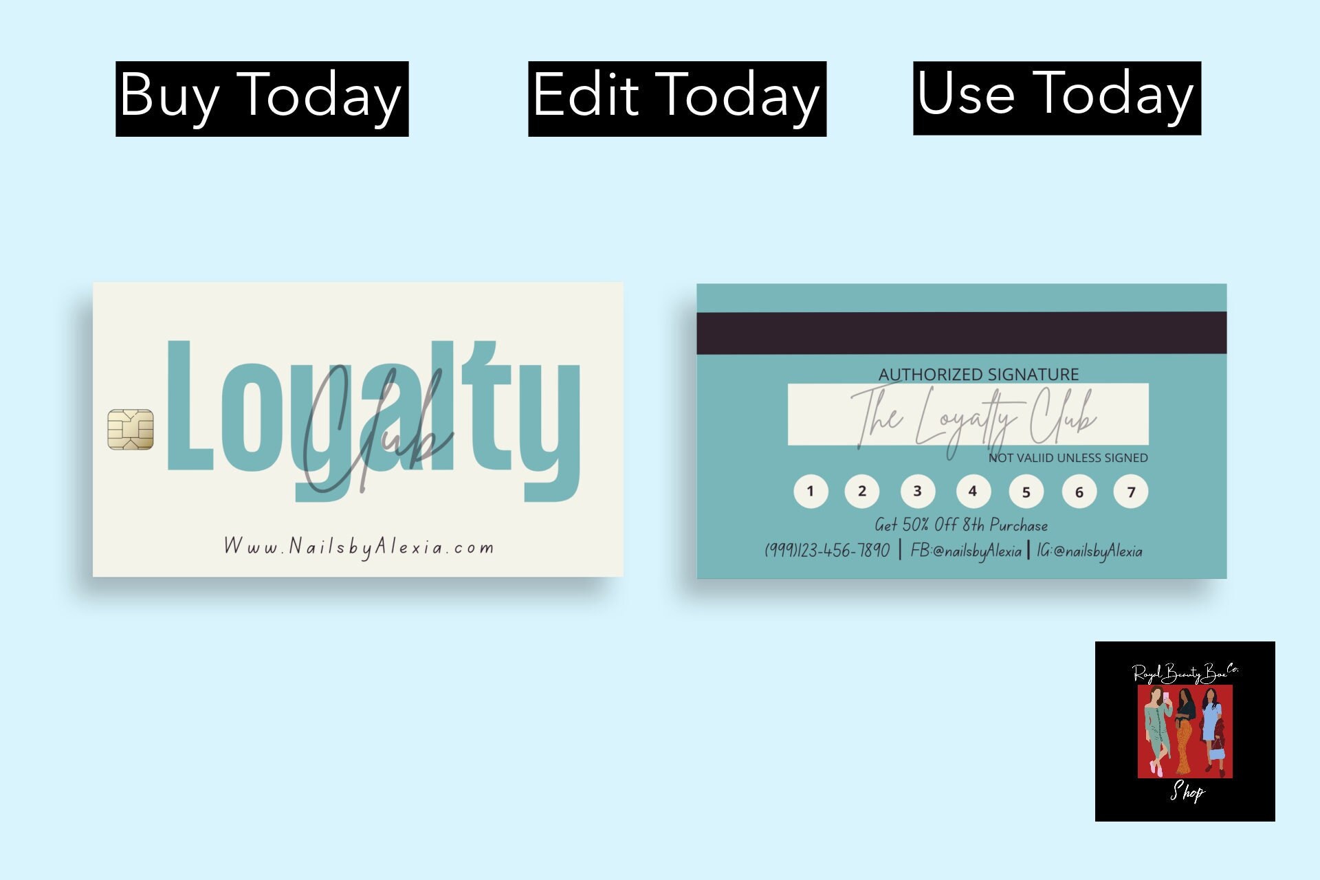 Loyalty Cards, Loyalty Club Cards, Credit Card Template, Printable ...
