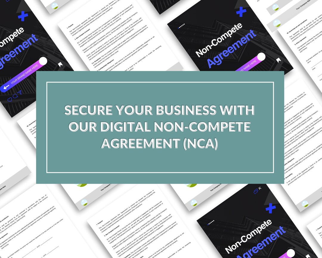 Non-compete Agreement Protect Your Business NCA Template ...