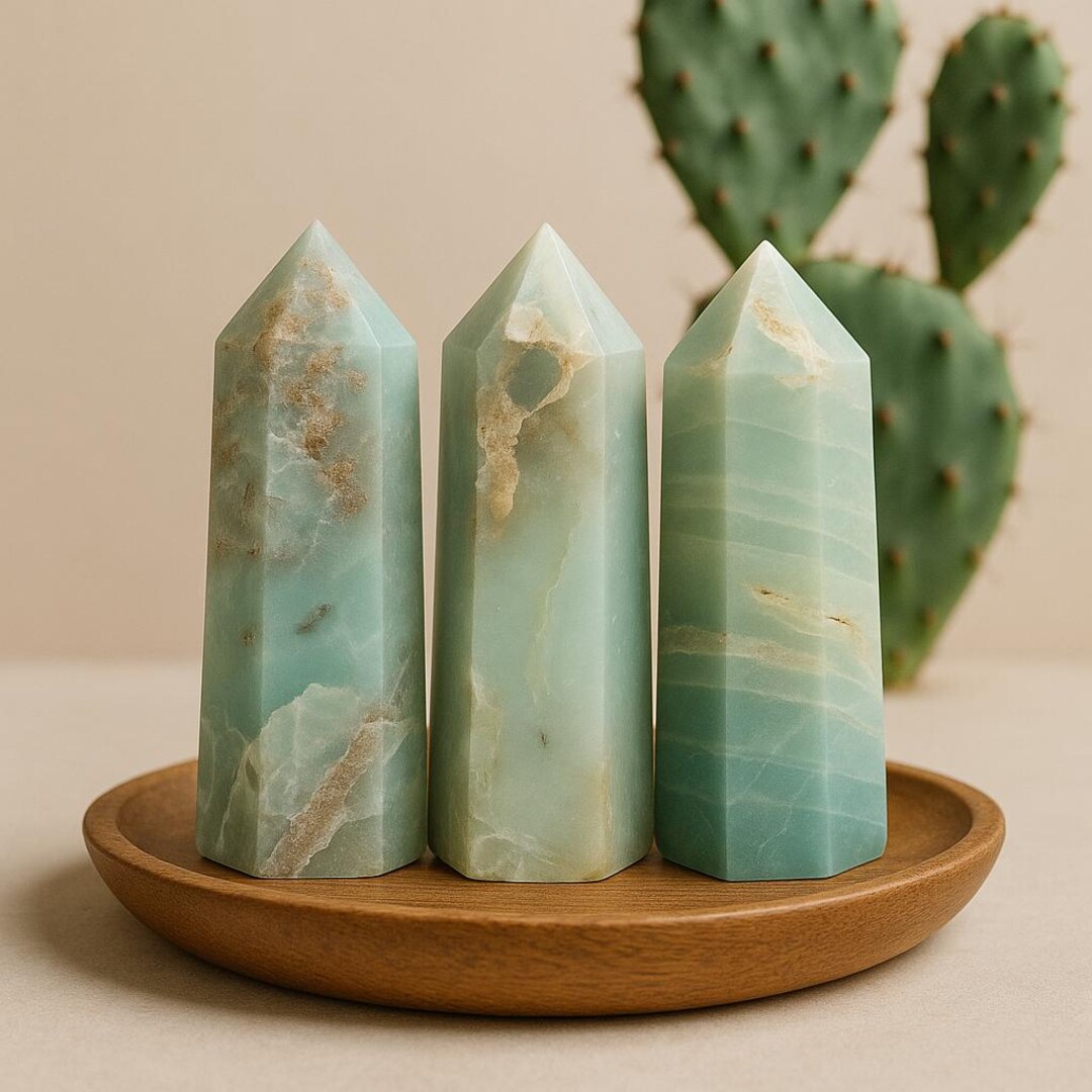 Blue Peruvian Opal Point Tower: Tranquility Stone - Etsy
