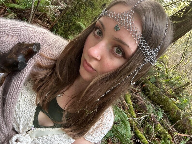 Chainmail Headpiece / Headdress. LARP, Renaissance Faire, Dark Fantasy ...