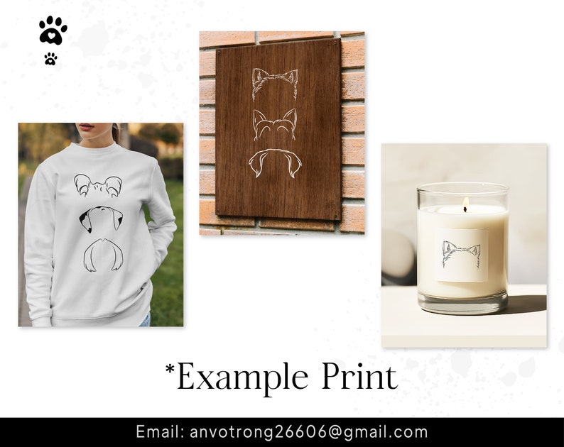 50 Dog Ear SVG, Dog Ear Drawing Bundle, Tattoo Commission, Dog Ear ...