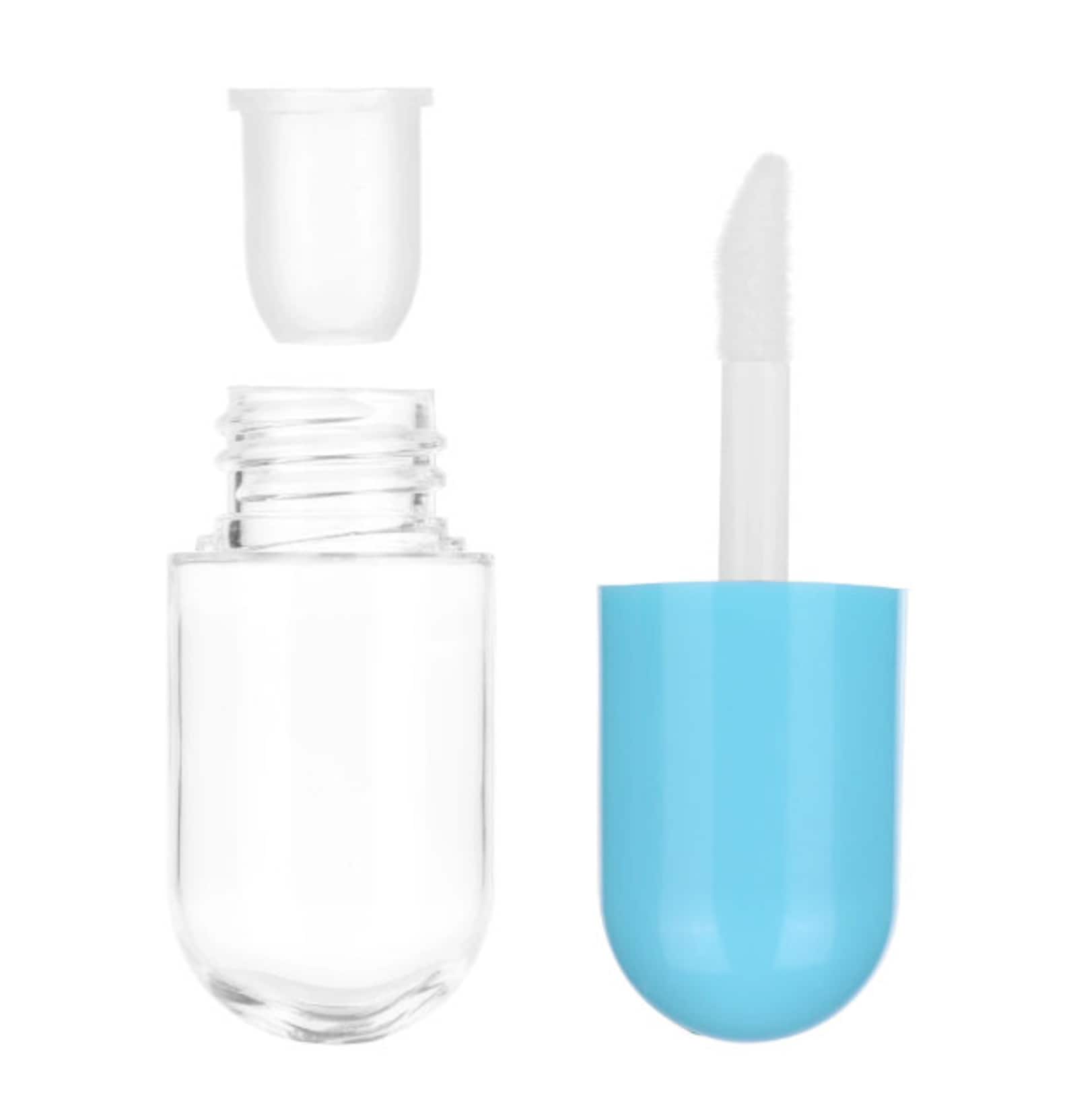 Clear Mini Refillable Capsules With Pink or Blue Cap, Perfect for Lip ...