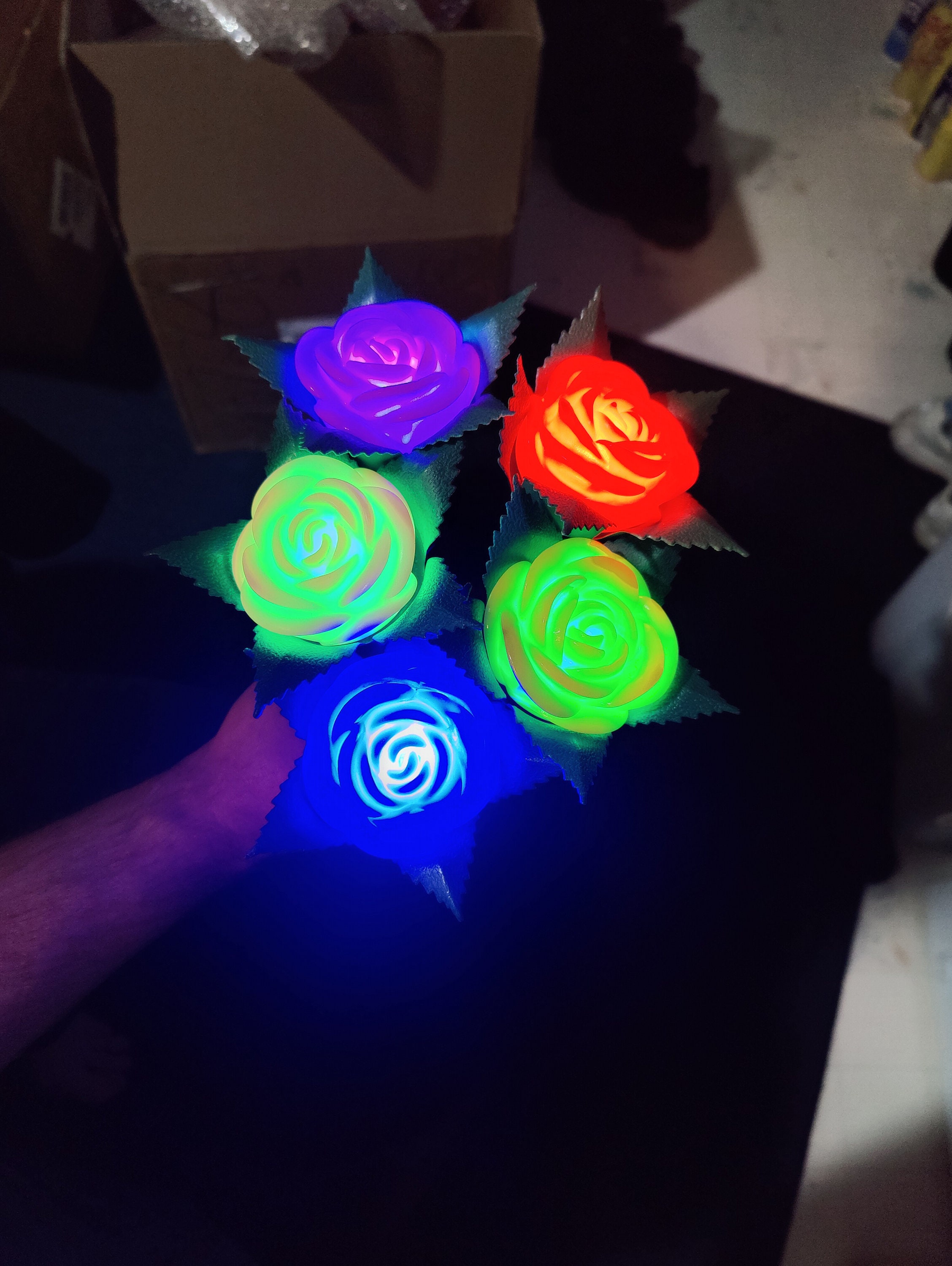 Brand New Light-up Color Changing LED Roses-valentine Day- Mother's Day ...