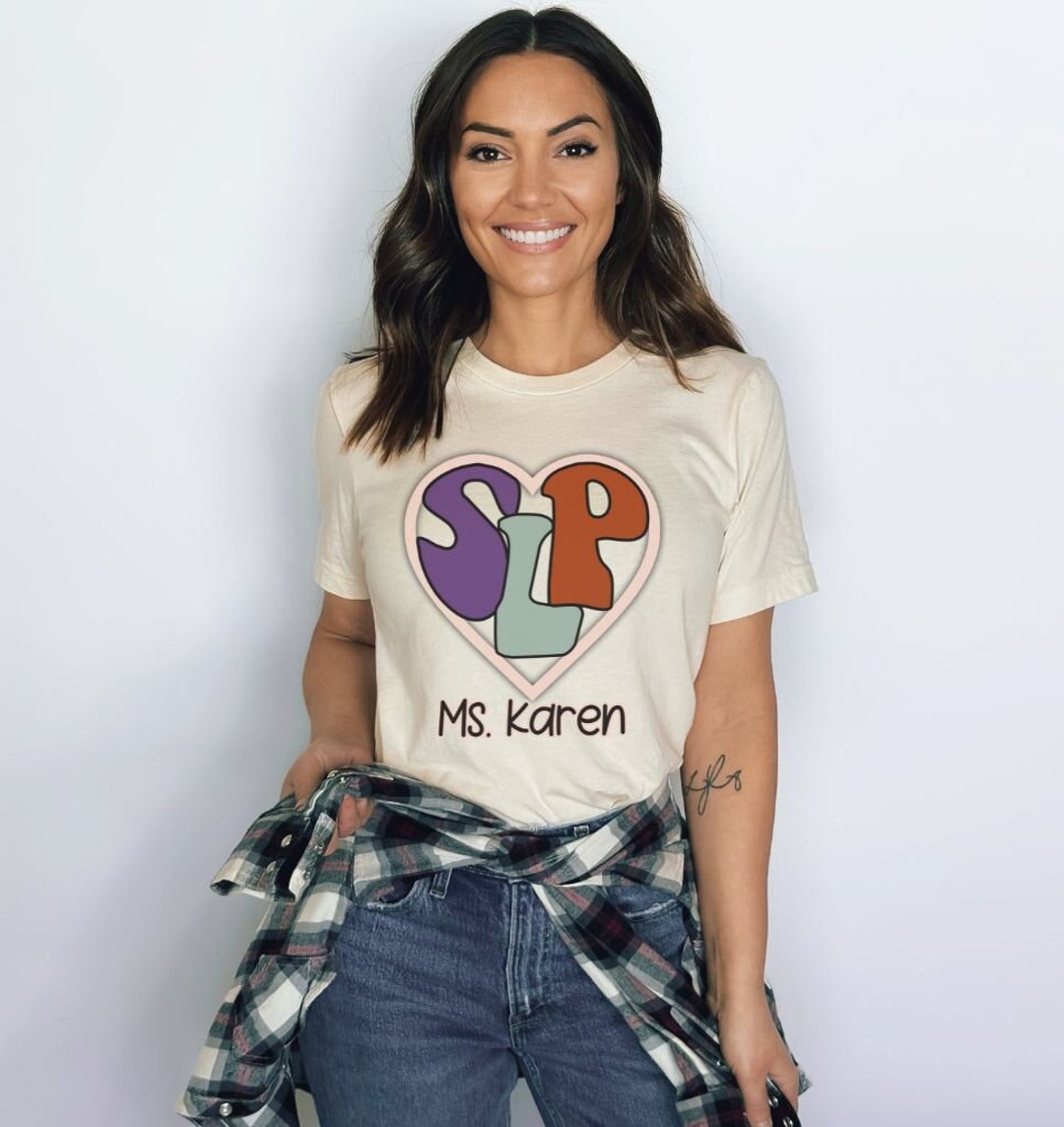 Personalized Speech Therapy SLP Teacher SLPA Shirts, Speech Language ...