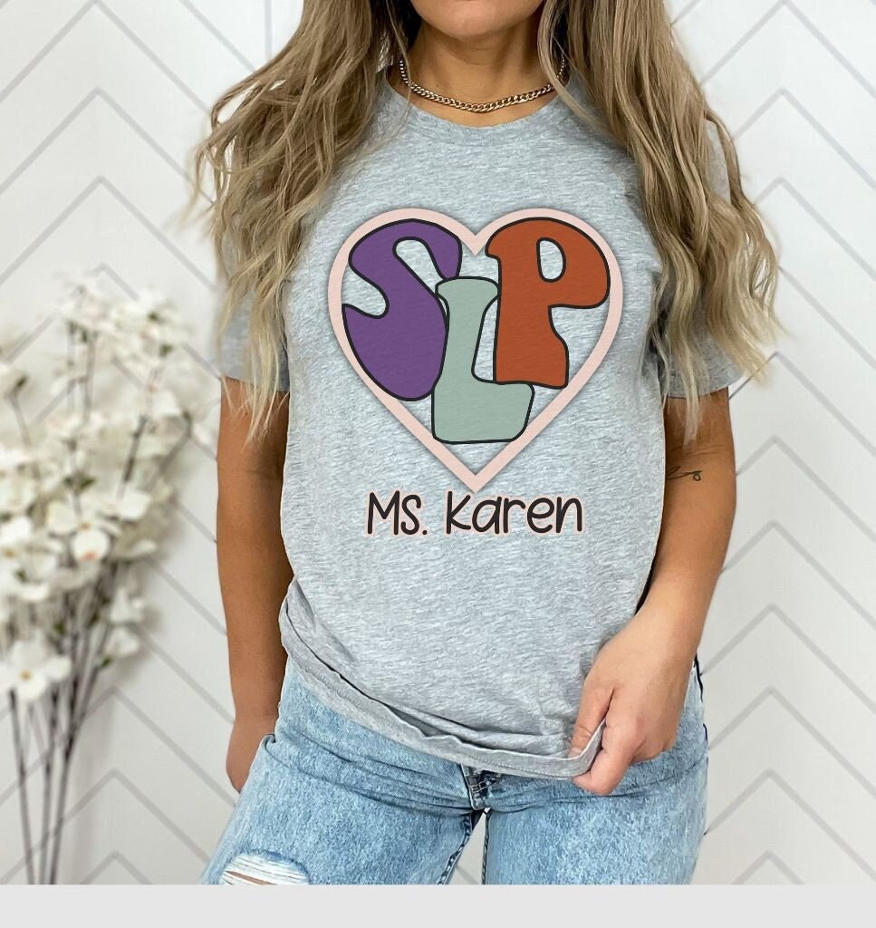 Personalized Speech Therapy SLP Teacher SLPA Shirts, Speech Language ...