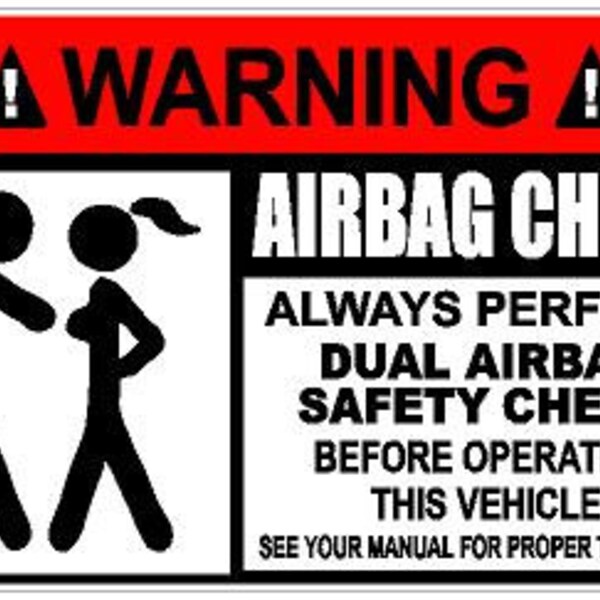 Warning Airbag Sticker - Etsy