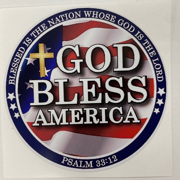 God Bless America Bumper Stickers Etsy