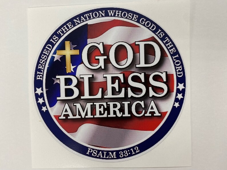 God Bless America Decal - Etsy