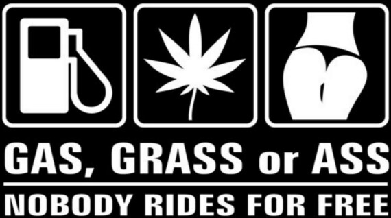 Gas Grass or Ass Decal - Etsy