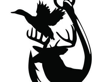 Girl Hunting and Fishing Decal - Etsy