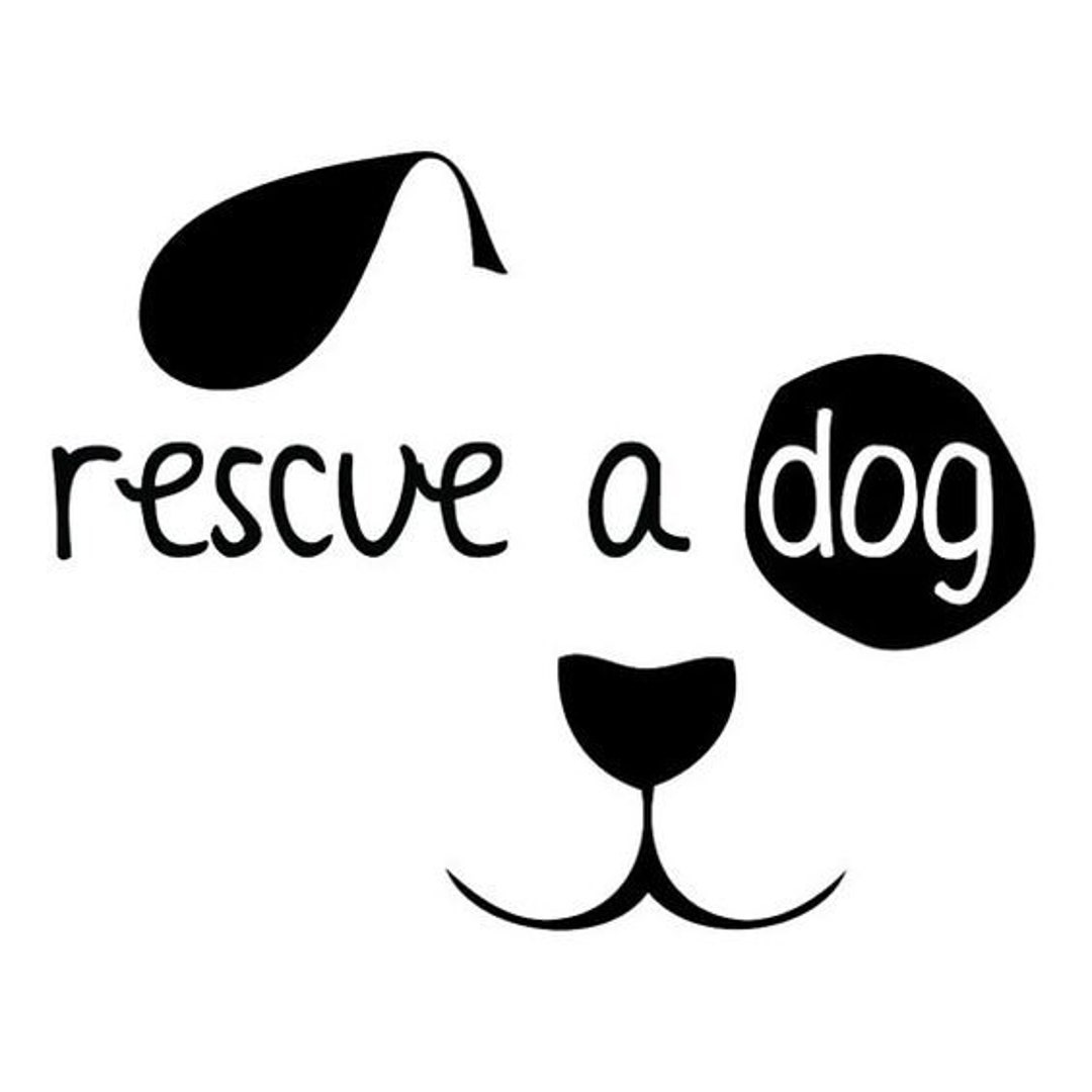 Rescue a Dog Decal - Etsy