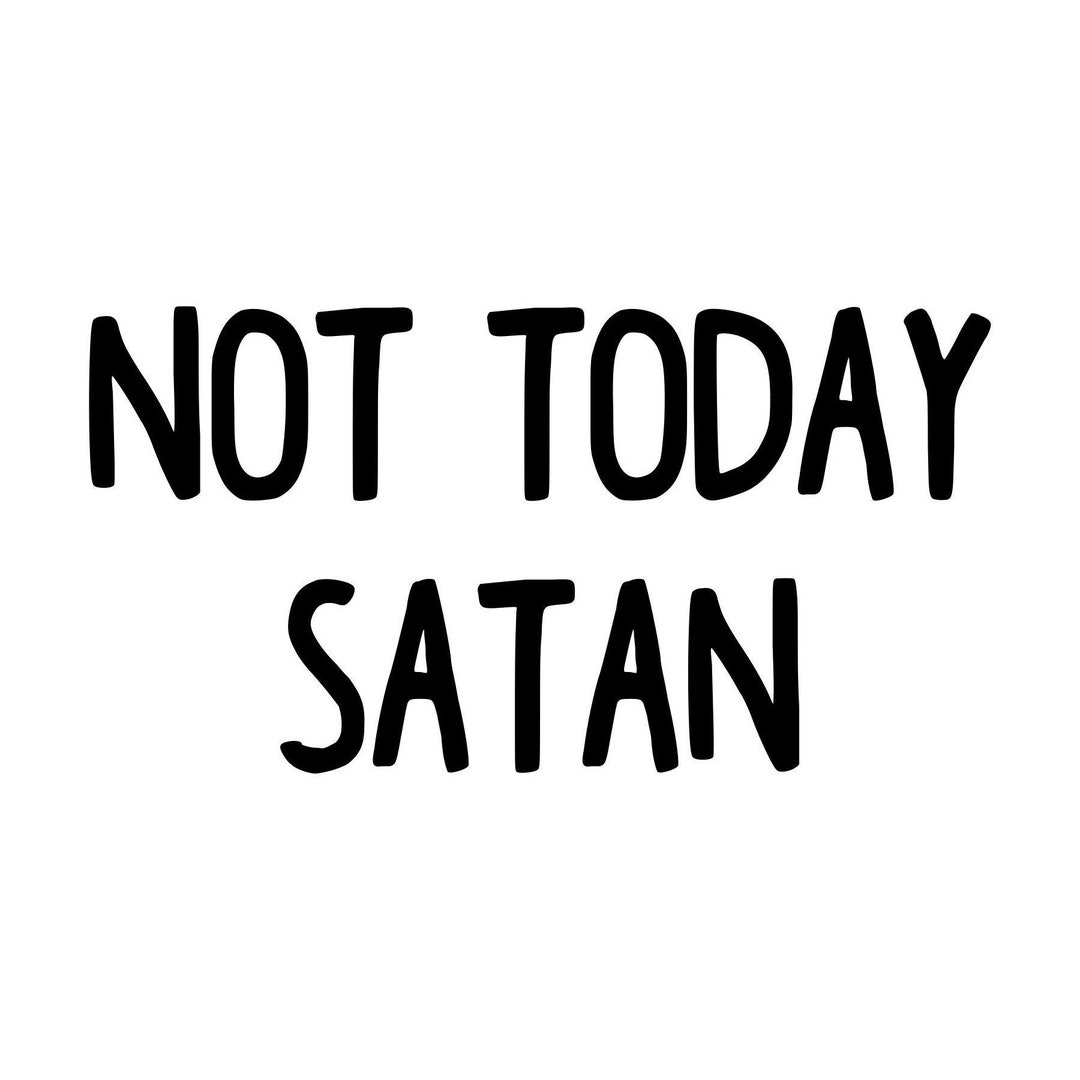 Not Today Satan Decal - Etsy