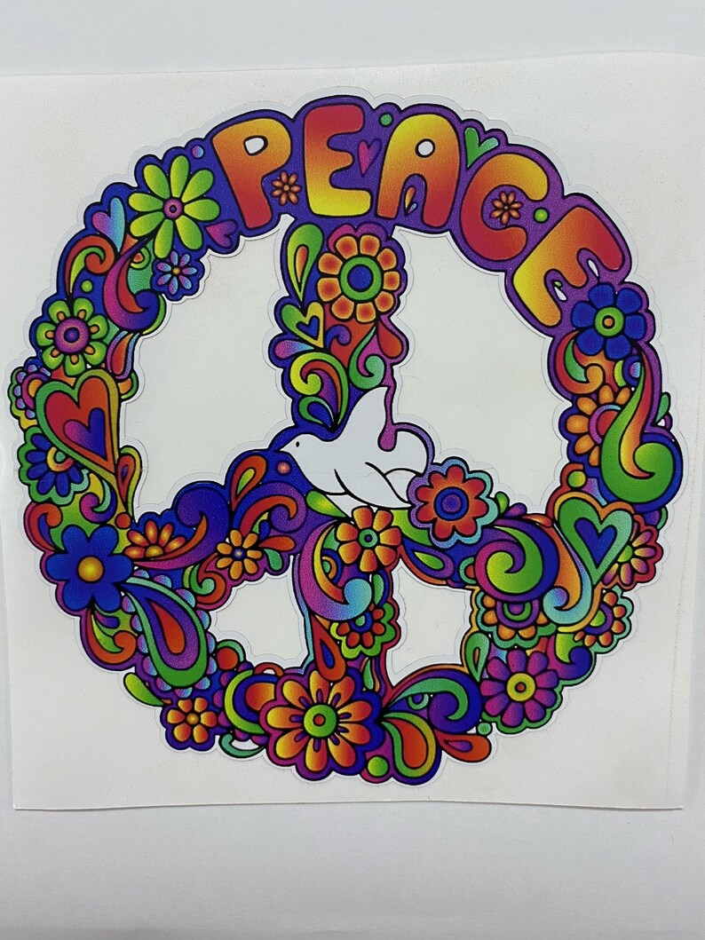 Detailed Peace Decal - Etsy