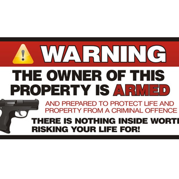 Warning Decal - Etsy