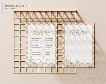 Editable Fall Bucket List / Printable Bucket List/ Autumn - Etsy