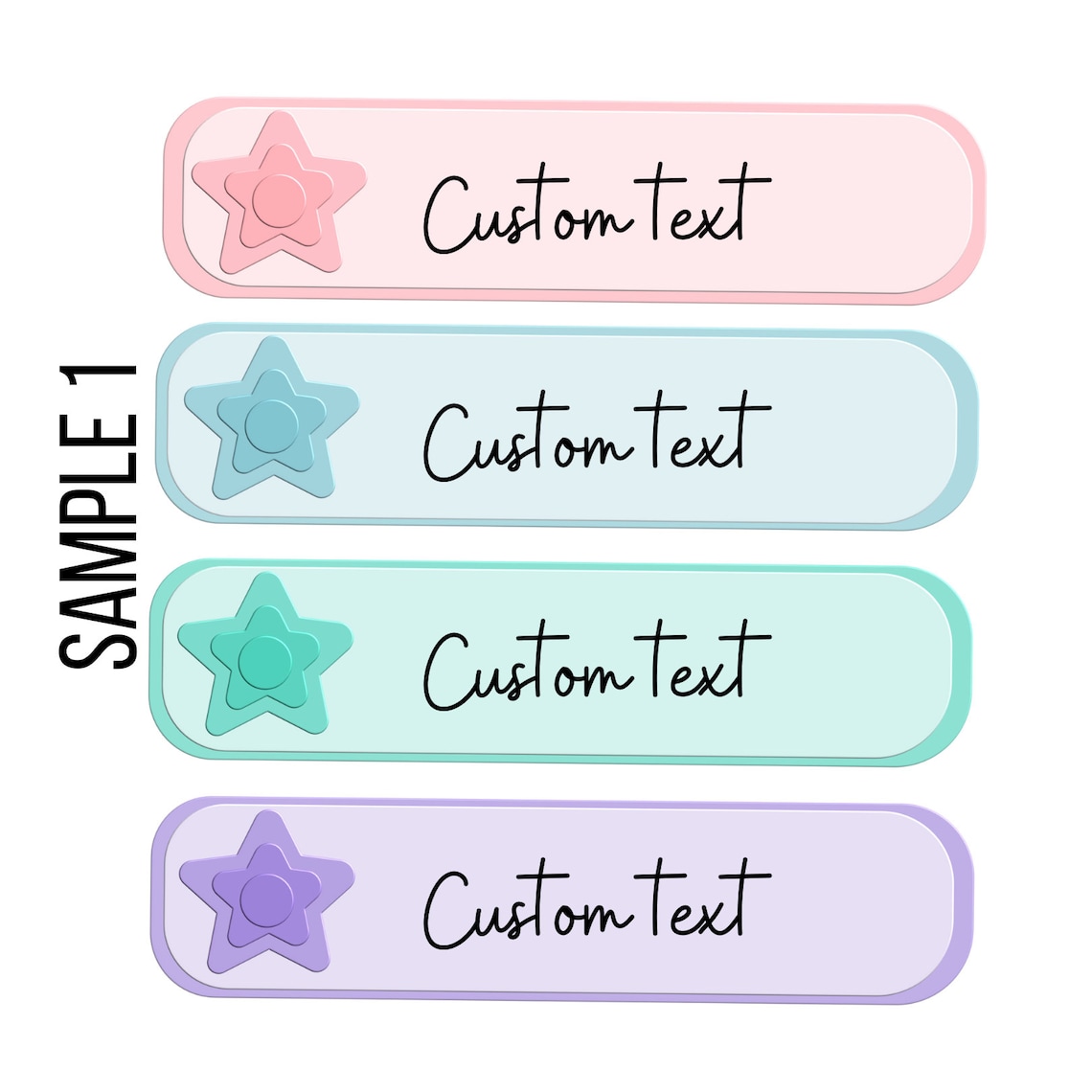 School Printable Labels Instant download 4 Templates Name | Etsy