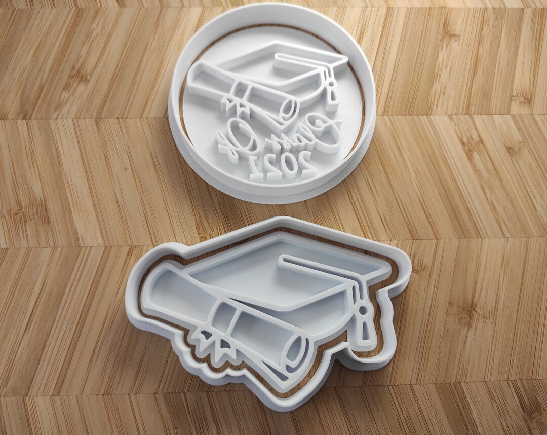 Graduation Embosser & Cookie Cutter Set | Graduation Hat | Graduation ...
