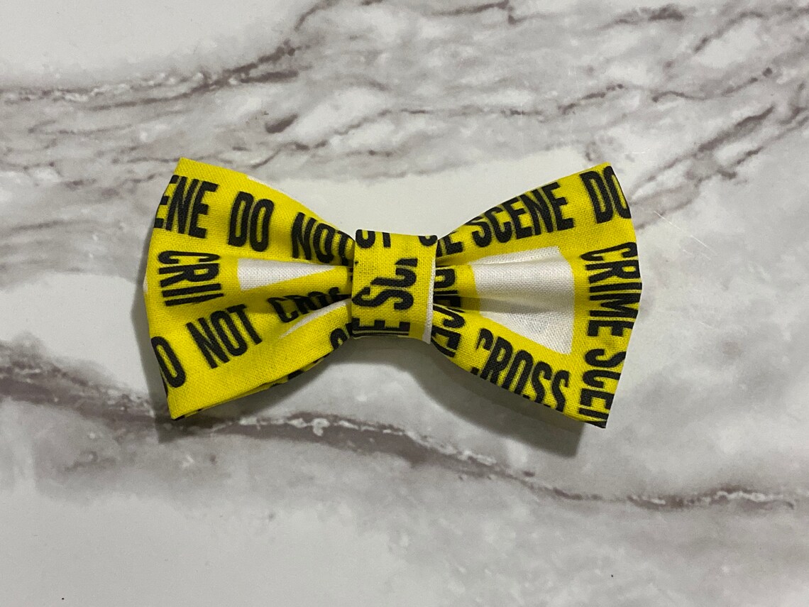 True Crime Bow Tie Police Tape Adjustable Clip on Bow Ties - Etsy