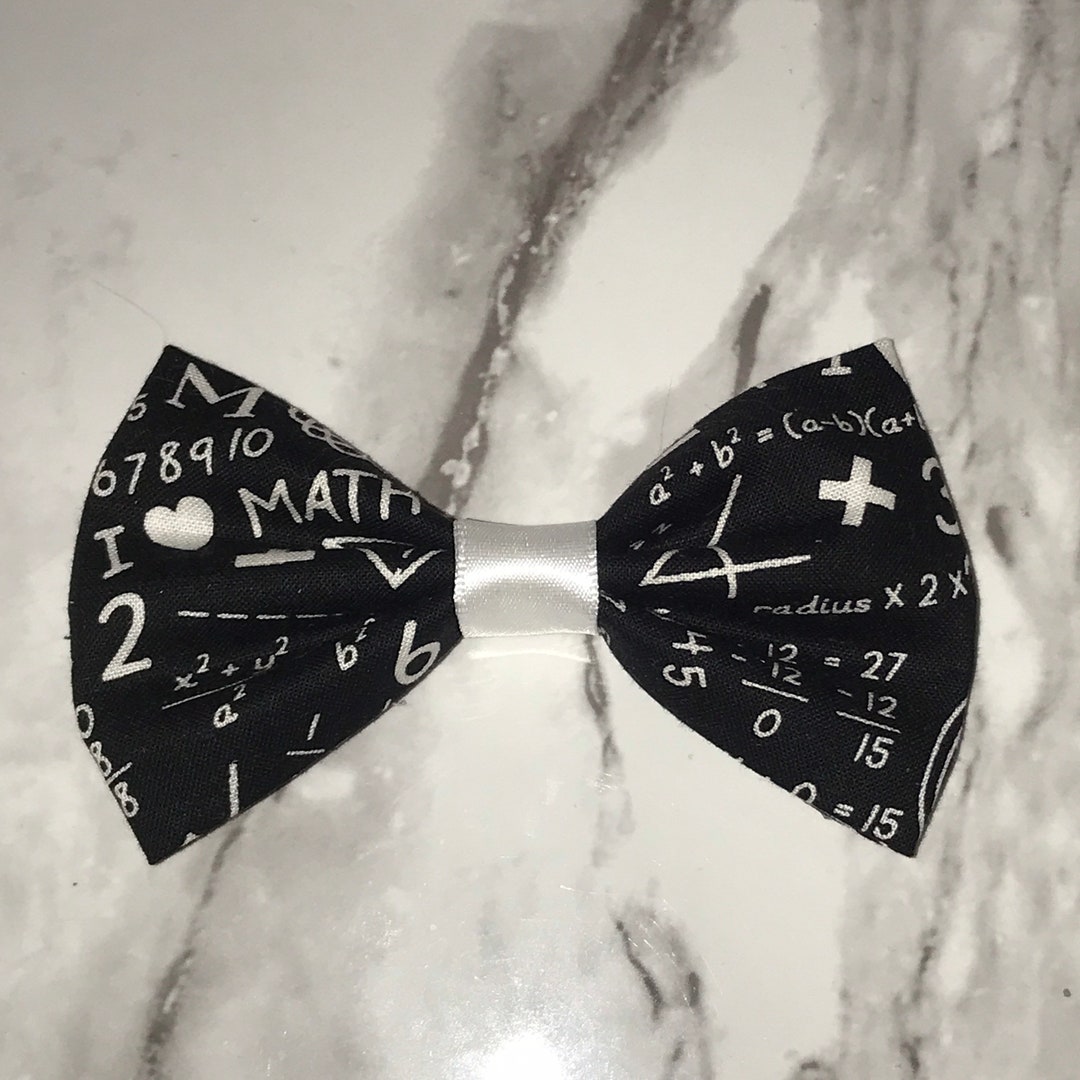 Math Hair Bow, Equations STEM Bow, Classroom Decor, School Lanyard Clip ...