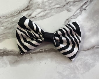 Zebra Hair Bow - Etsy