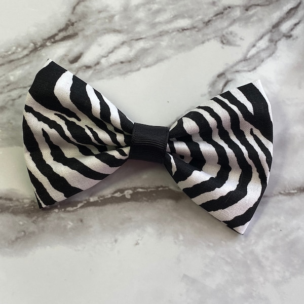 Zebra Hair Bow - Etsy