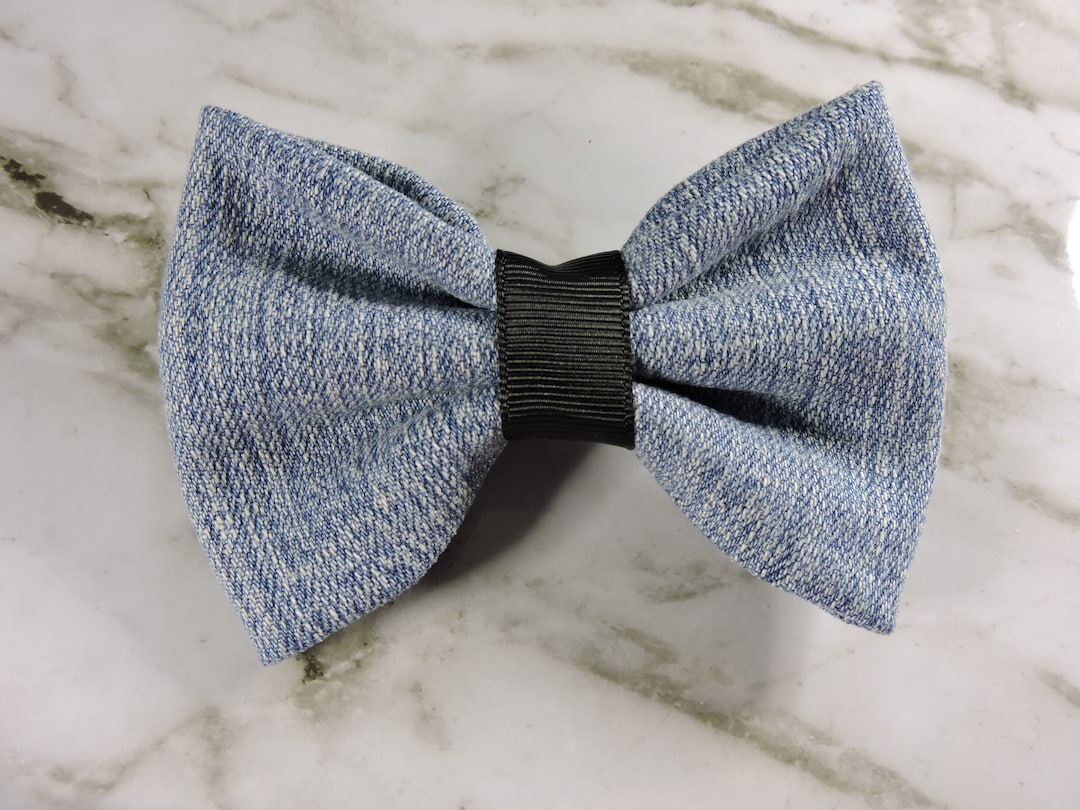 Handmade Denim Hair Bow: Rustic Country Decor - Etsy