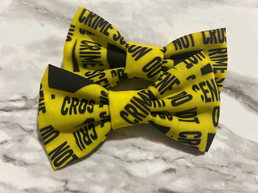 Crime Scene Tape Bow Tie: Detective Party Prop, Adjustable Strap - Etsy