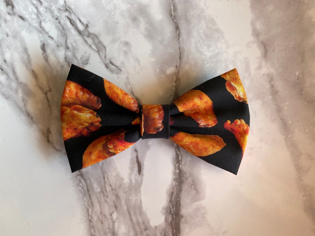 Fried Chicken Bow Tie on Adjustable Strap, Clip Pin or Elastic Collar ...