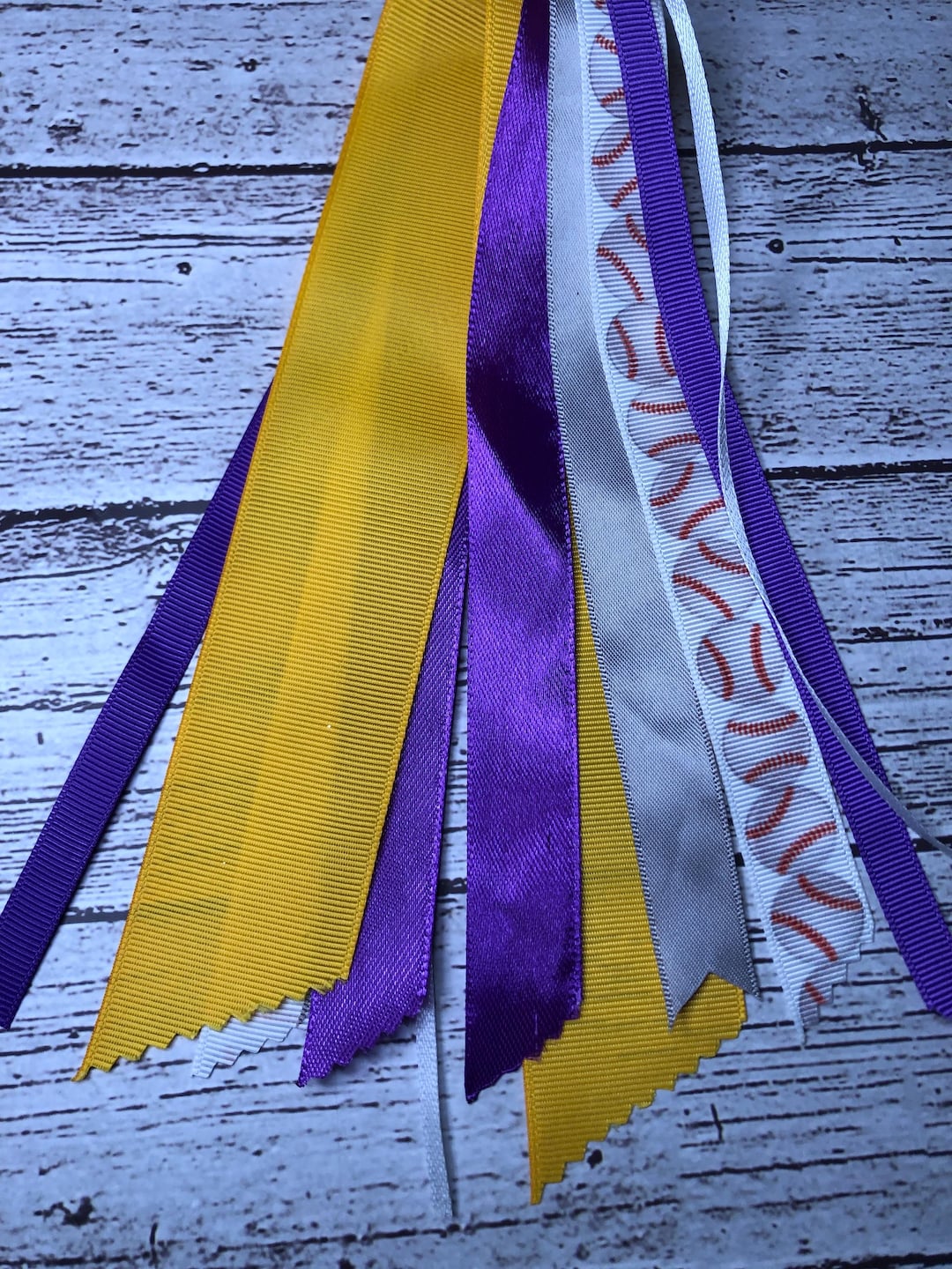 Baseball Bow: Team Colors Ribbon Hair Tie or Clip - Coach Gift - Etsy