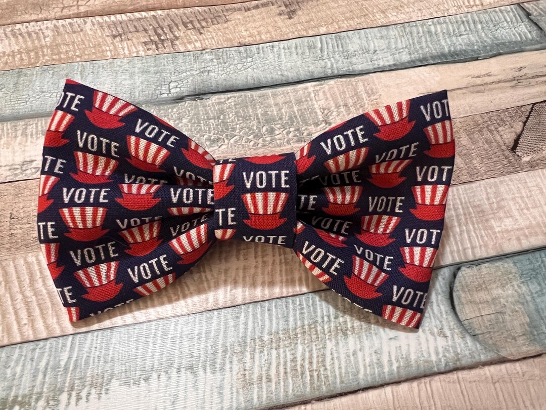 Vote Bow Tie: Red, White, and Blue Fabric Bow - Etsy